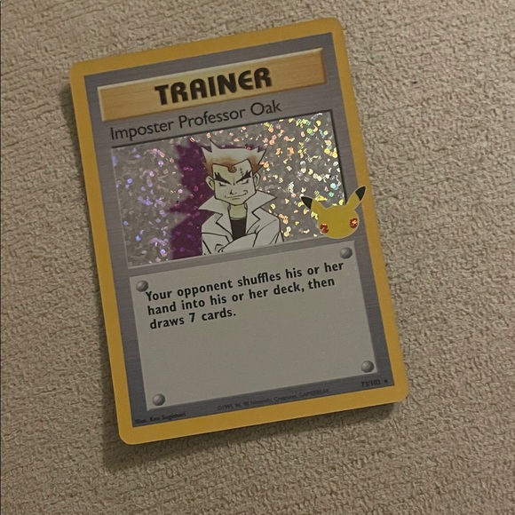 Pokemon | Toys | Pokemon Trainer Card Imposter Professor Oak | Poshmark